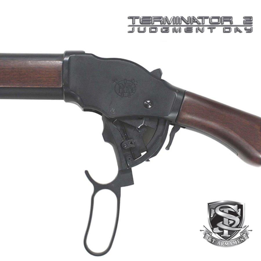 TERMINATOR 2 - SHOTGUN ROSE BOX OFFICIEL WINCHESTER M1887 TOUT METAL & BOIS VERITABLE (S&T ARMAMENT)