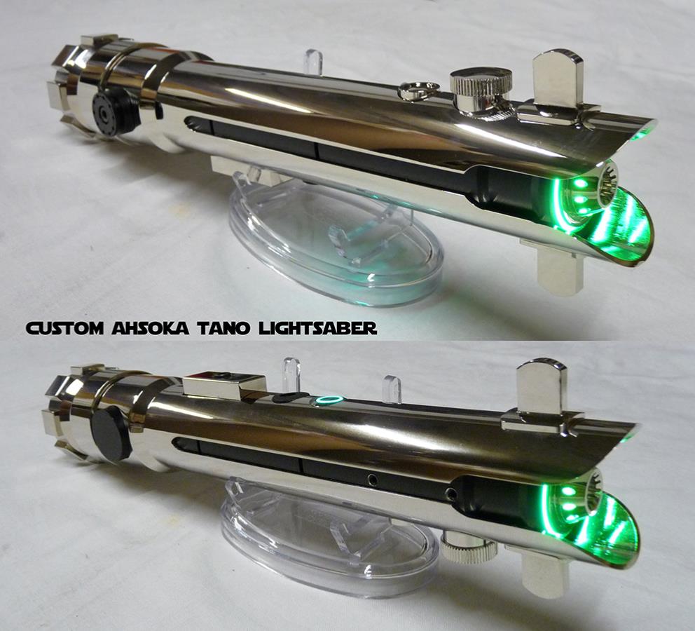 STAR WARS - SABRE LASER AHSOKA TANO CUSTOM LIGHTSABER (FAIT MAIN - LAME ...
