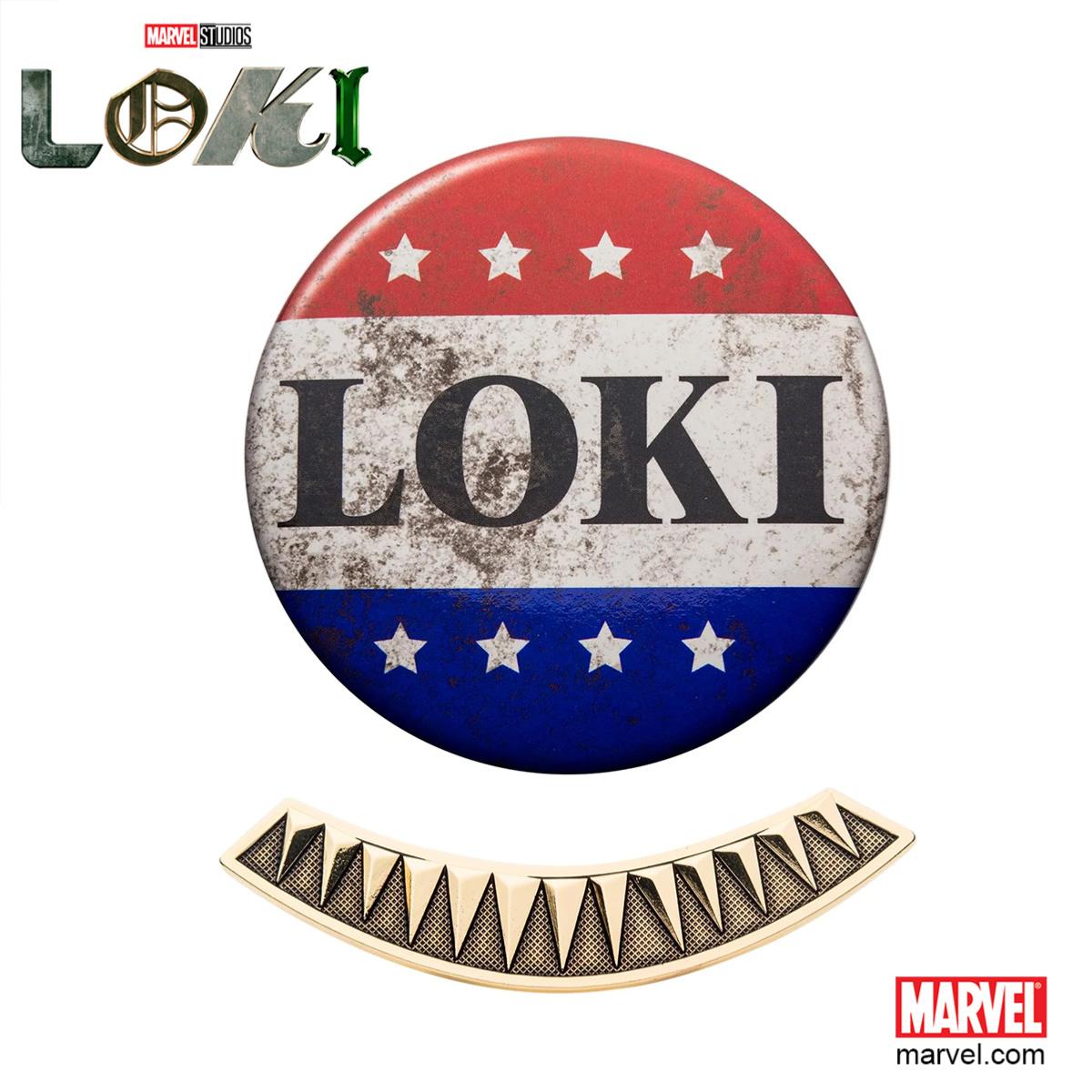 LOKI (SERIE) - SET REPLIQUE ECHELLE 1/1 OFFICIEL : BADGE DE CAMPAGNE ...