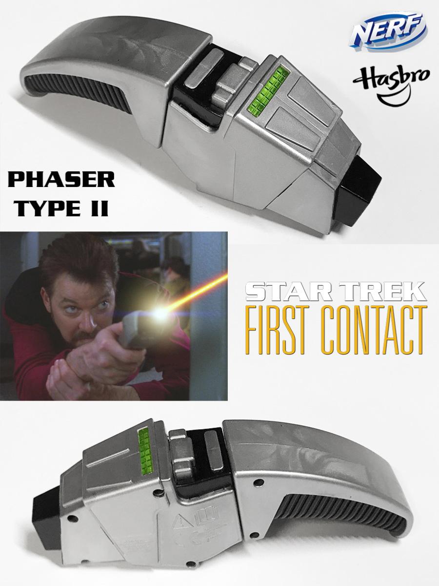 STAR TREK : FIRST CONTACT - PACK PHASER TYPE II & PHASER TYPE III OFFICIELS VERSION CUSTOM AVEC ...