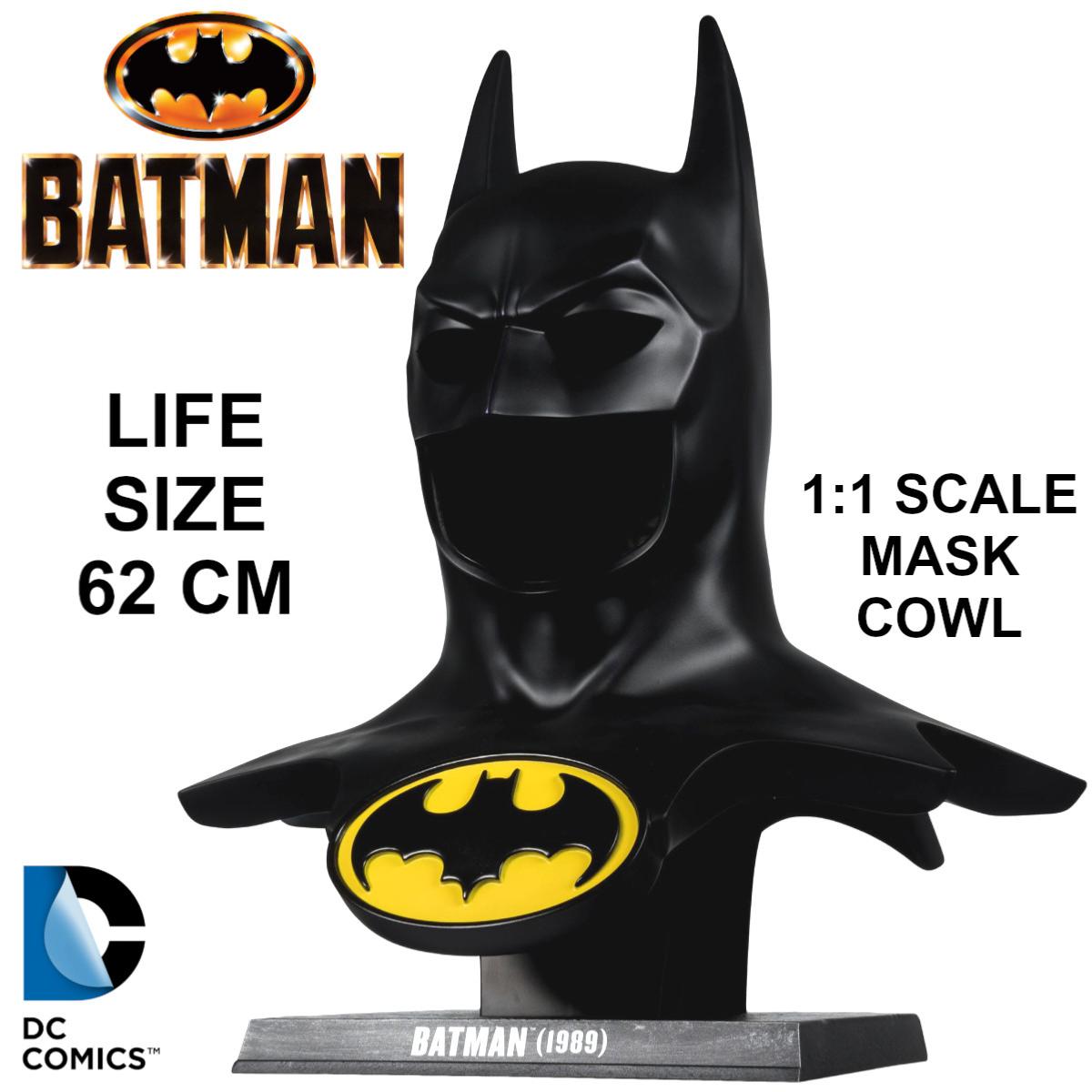 BATMAN (1989) - MASQUE OFFICIEL ECHELLE 1/1 62 CM DC DIRECT (MASK COWL ...