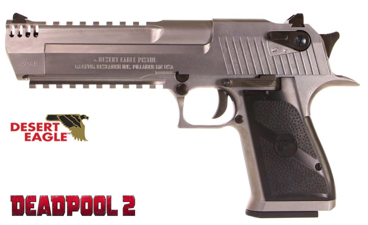 DEADPOOL 2 - PISTOLET CHROME OFFICIEL AVEC RETOUR DE CULASSE (LICENCE ...