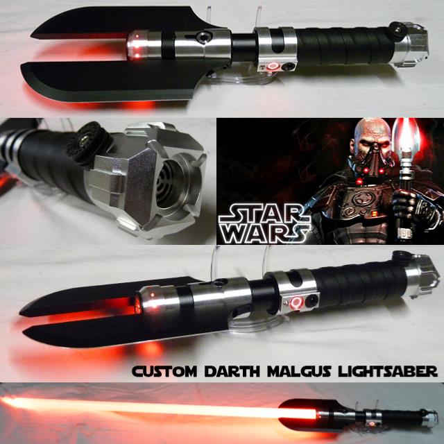 STAR WARS - SABRE LASER DARK MALGUS CUSTOM LIGHTSABER (FAIT MAIN - LAME ...