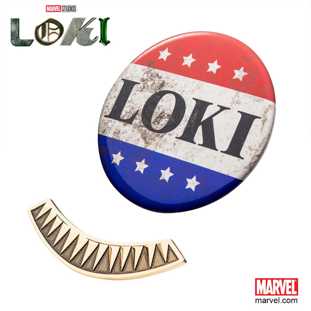 LOKI (SERIE) - SET REPLIQUE ECHELLE 1/1 OFFICIEL : BADGE DE CAMPAGNE ...