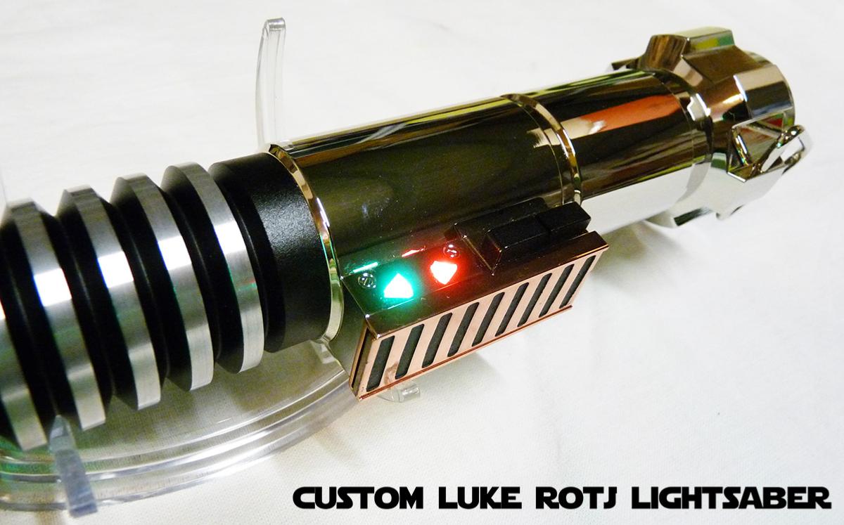 STAR WARS - SABRE LASER LUKE ROTJ CUSTOM LIGHTSABER (FAIT MAIN - LAME ...