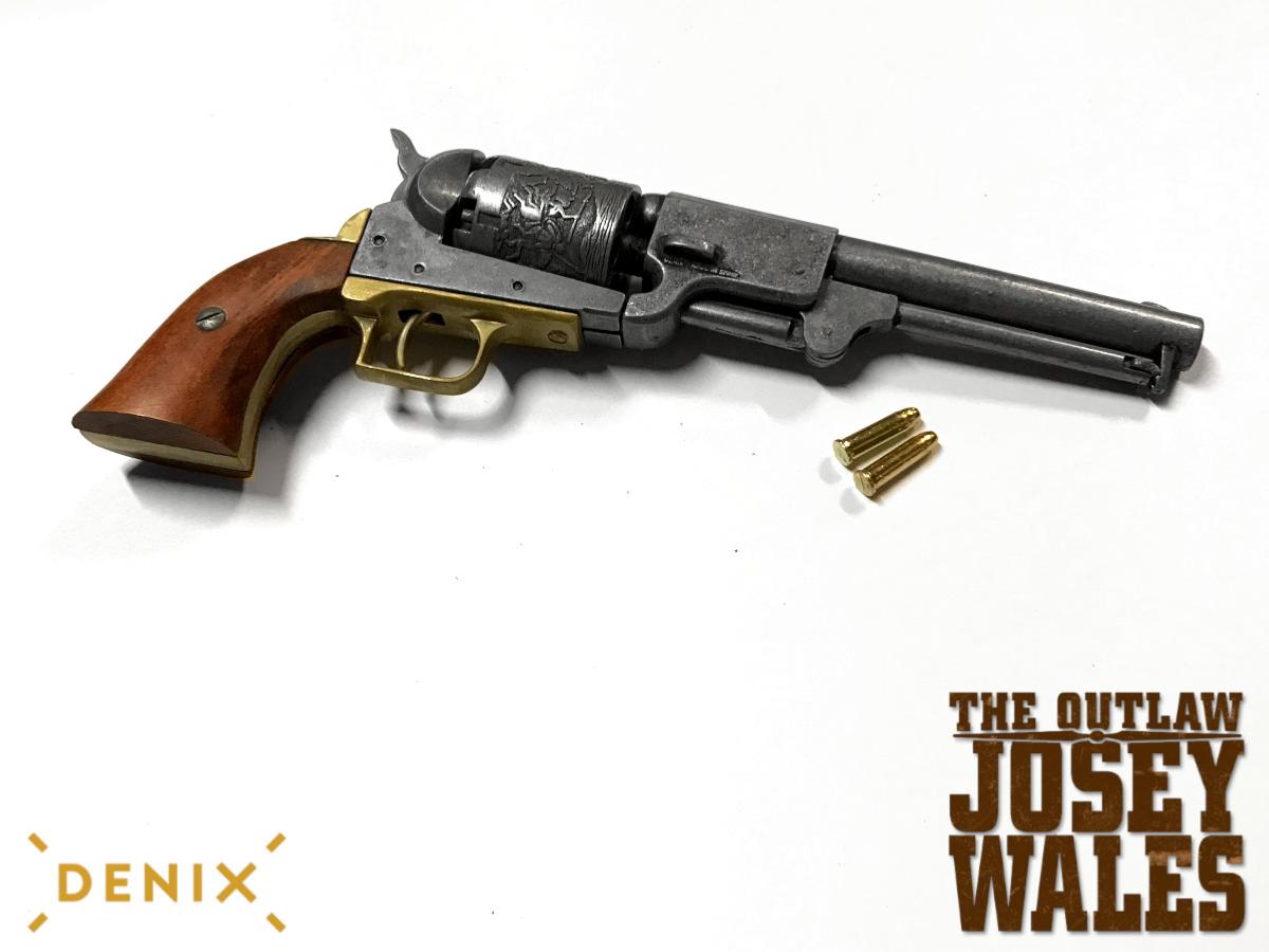 THE OUTLAW JOSEY WALES - REVOLVER COLT US NAVY + CEINTURON + HOLSTER ...