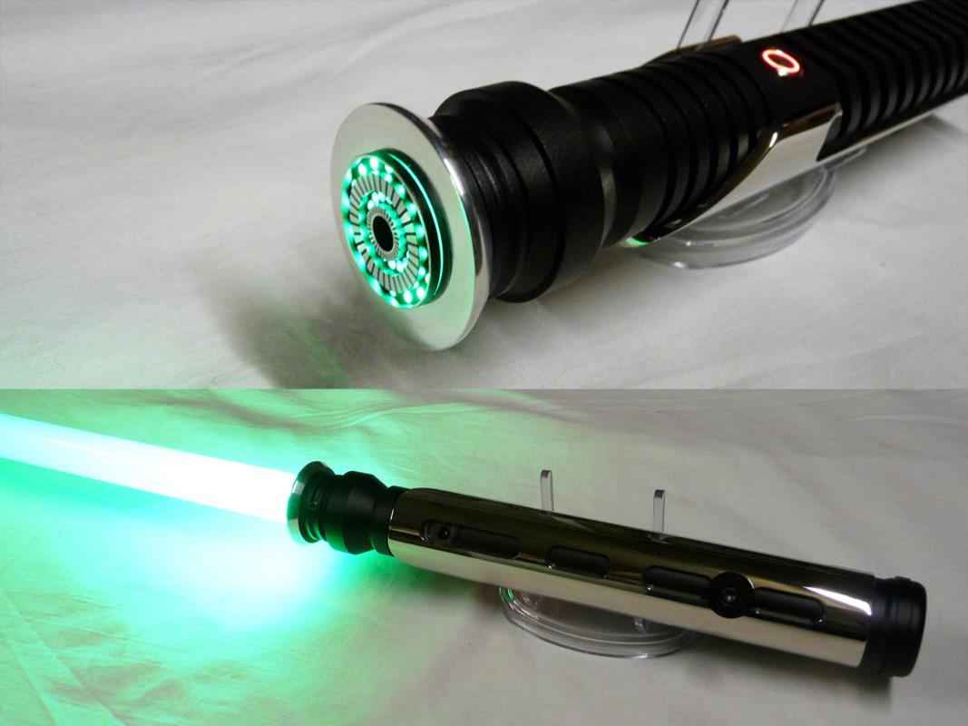 STAR WARS - SABRE LASER QUI-GON CUSTOM LIGHTSABER (FAIT MAIN - LAME ...