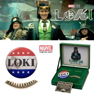 LOKI (SERIE) - SET REPLIQUE ECHELLE 1/1 OFFICIEL : BADGE DE CAMPAGNE ...