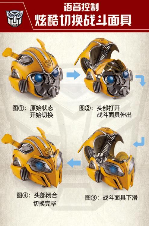 TRANSFORMERS : BUMBLEBEE - CASQUE INTEGRAL BUMBLEBEE OFFICIEL OUVERTURE ...