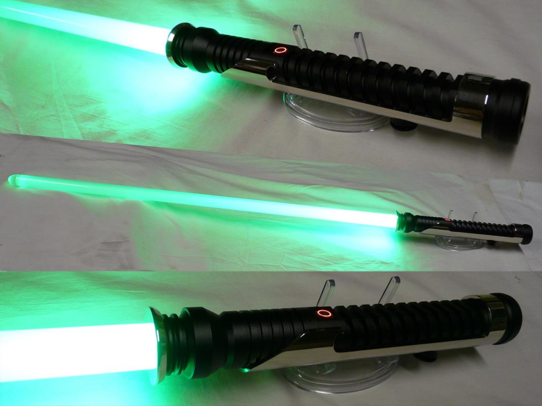 STAR WARS - SABRE LASER QUI-GON CUSTOM LIGHTSABER (FAIT MAIN - LAME ...