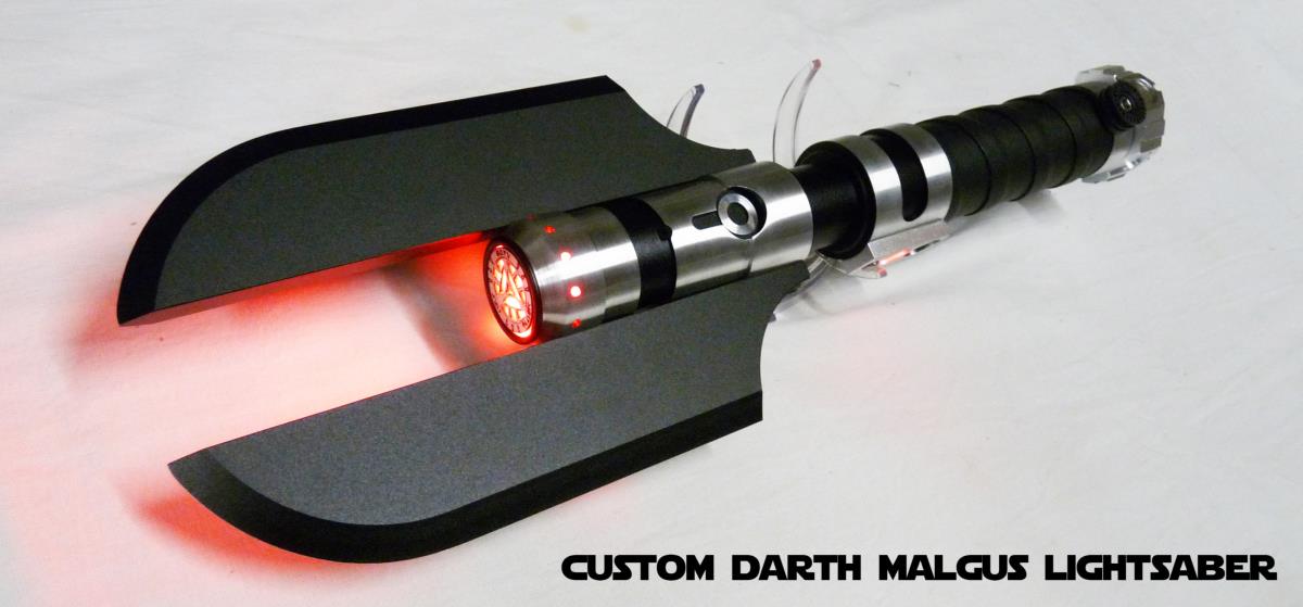 STAR WARS - SABRE LASER DARK MALGUS CUSTOM LIGHTSABER (FAIT MAIN - LAME ...